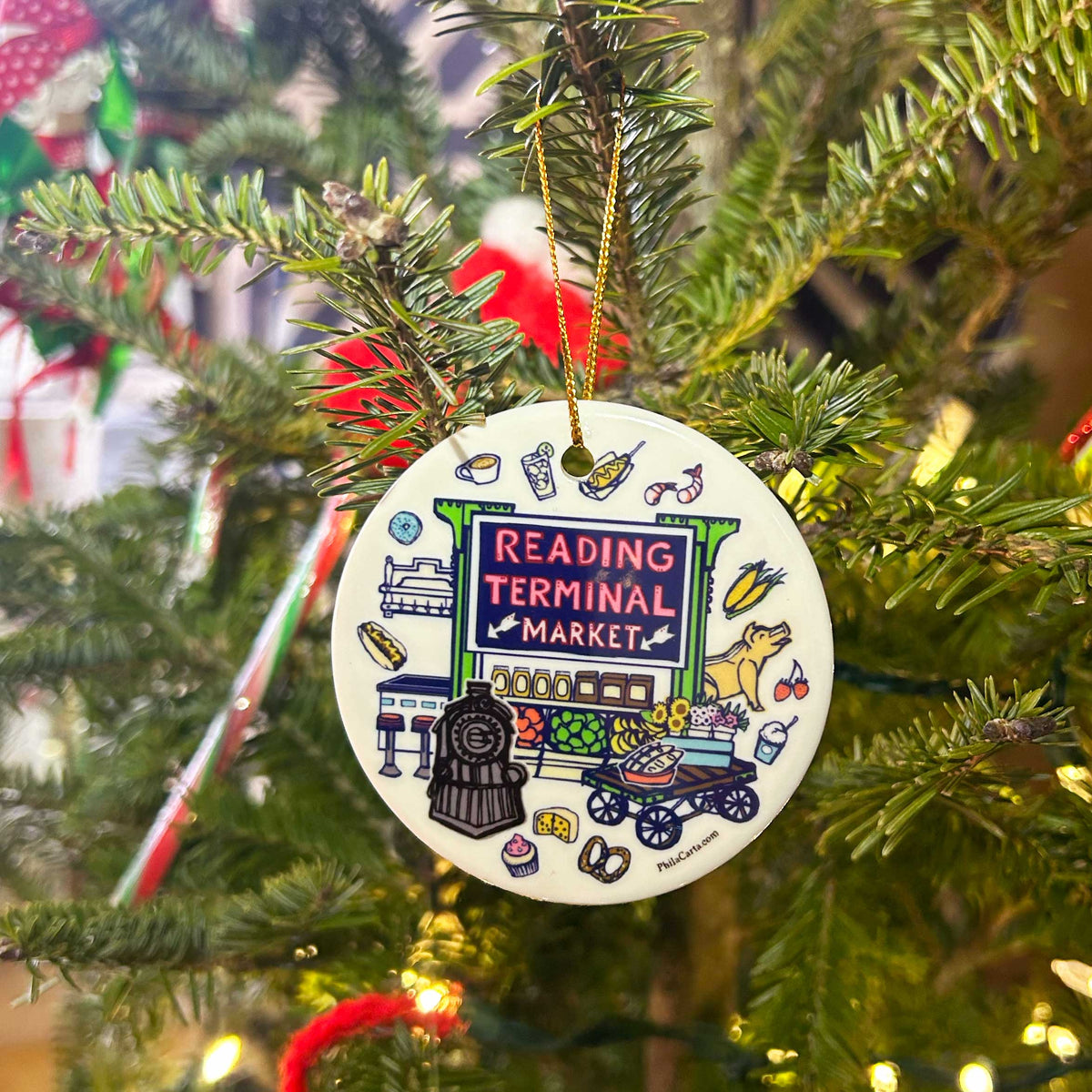 Philadelphia Christmas Ornament - Reading Terminal Market - Pennsylvan ...