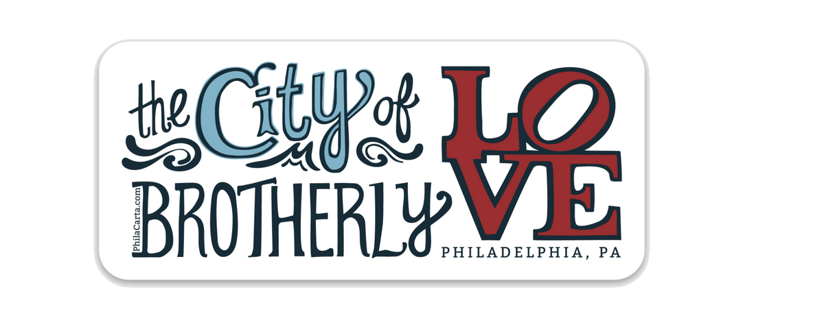 City of Brotherly Love - LOVE Park Philadelphia Sticker - Philly Trave ...
