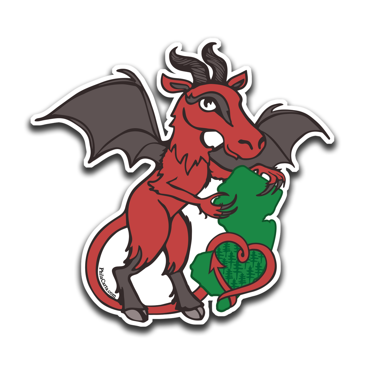 Jersey Devil Sticker - Pine Barren New Jersey vinyl decal – PhilaCarta