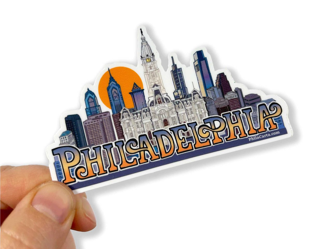 Philadelphia Sticker - Philly Skyline Sticker - Pennsylvania Decal - P ...